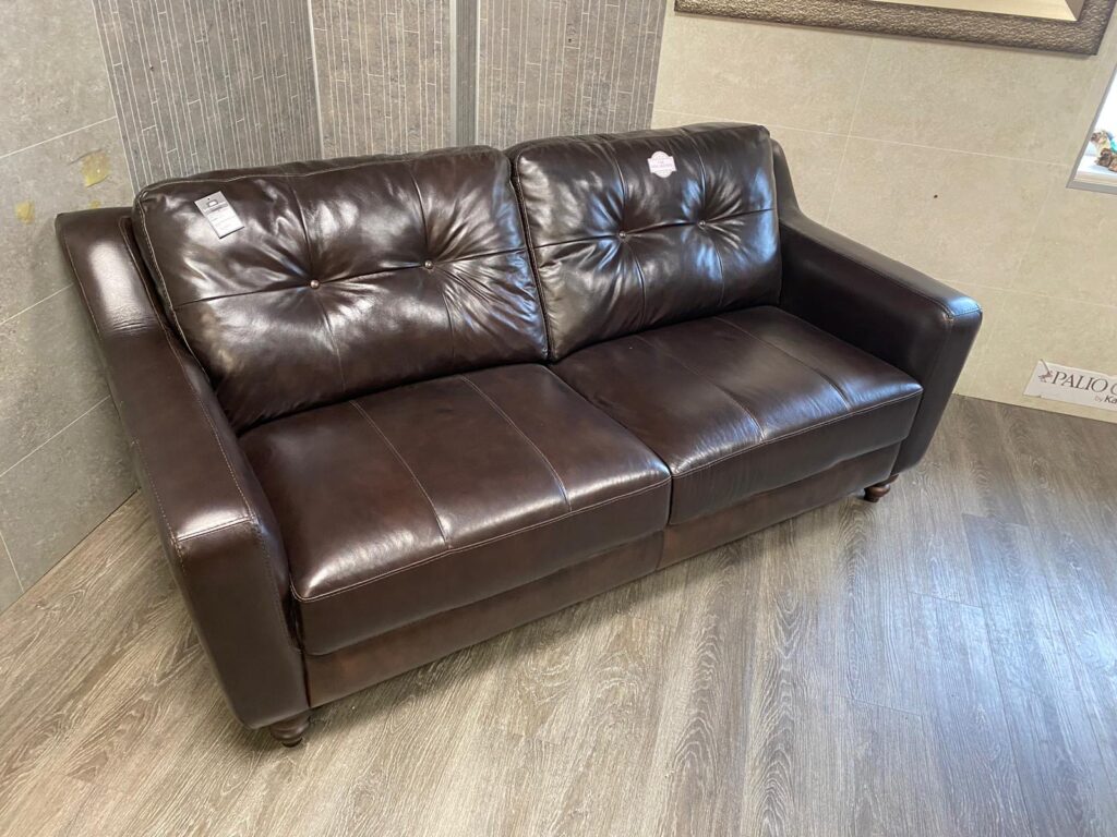 Dark Brown Leather 2 Seater Sofa DFS Ex Display | 2 Seaters | The Bay Furniture Company